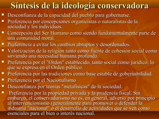 El Conservadurismo.- Primero de Secundaria.- | PPT