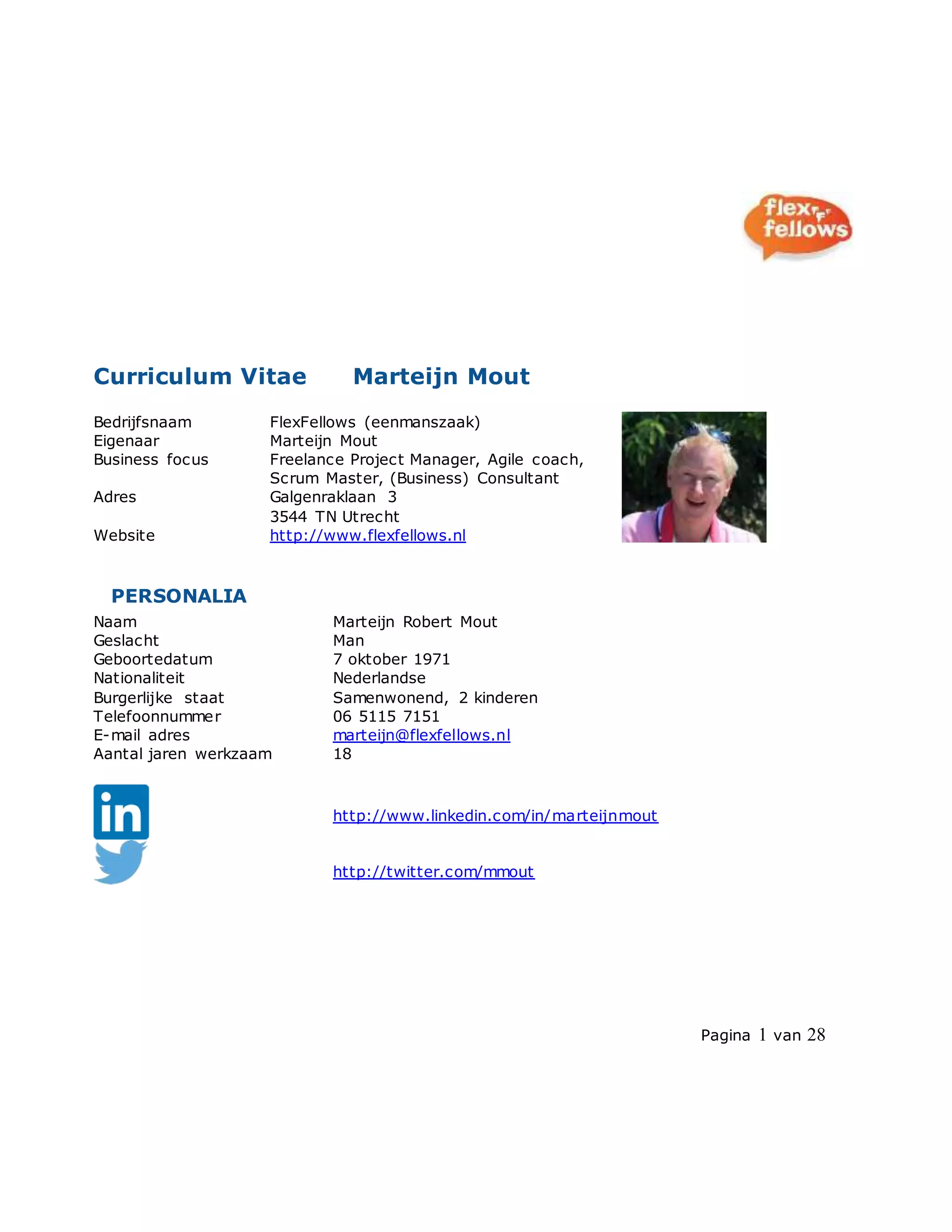CurriculumVitaeMarteijnMoutFlexFellowsNL2016 | PDF