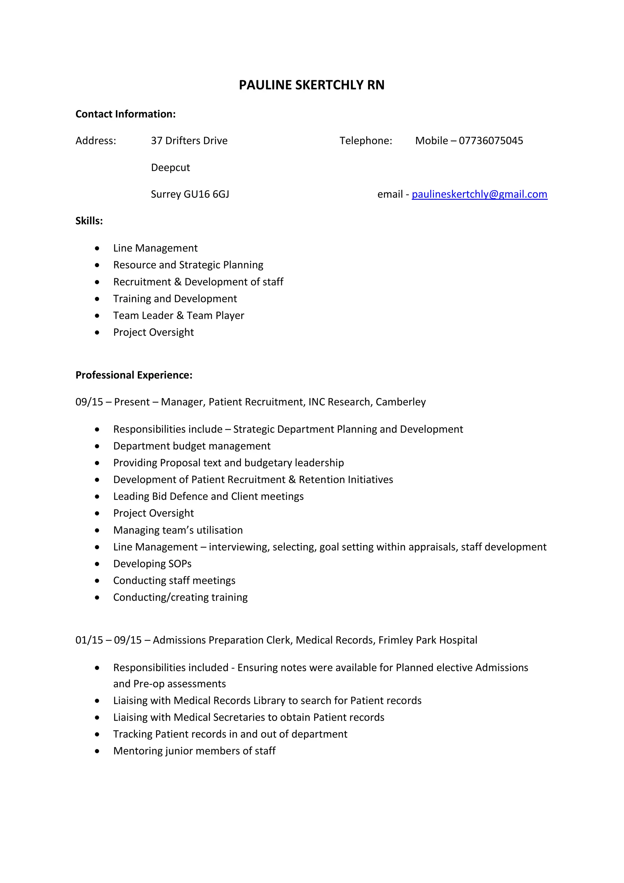 PSkertchly Full CV 2016 | PDF