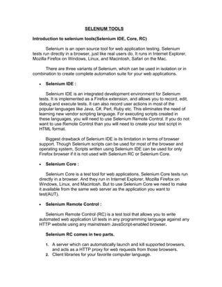 Selenium Tutorial | PDF