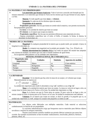 UNIT 03.- THE MATTER OF THE UNIVERSE (Worksheet) | PDF