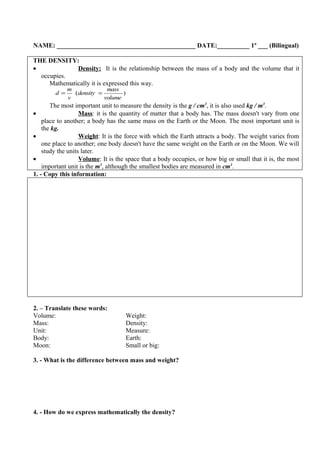 UNIT 03.- THE MATTER OF THE UNIVERSE (Worksheet) | PDF