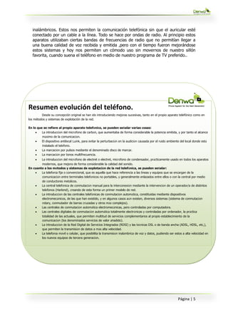 DeECP - Historia de la telefonía | PDF