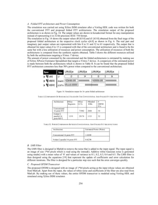Performance Analysis of OFDM Transceiver with Folded FFT and LMS Filter | PDF