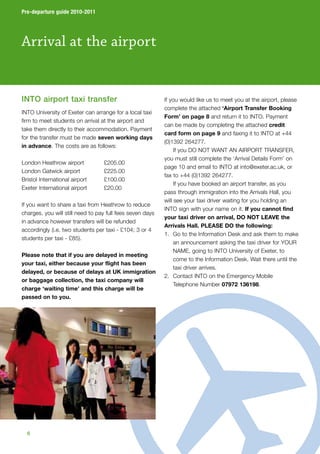 INTO Exeter Pre-Departure Guide | PDF