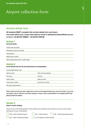 INTO Exeter Pre-Departure Guide | PDF