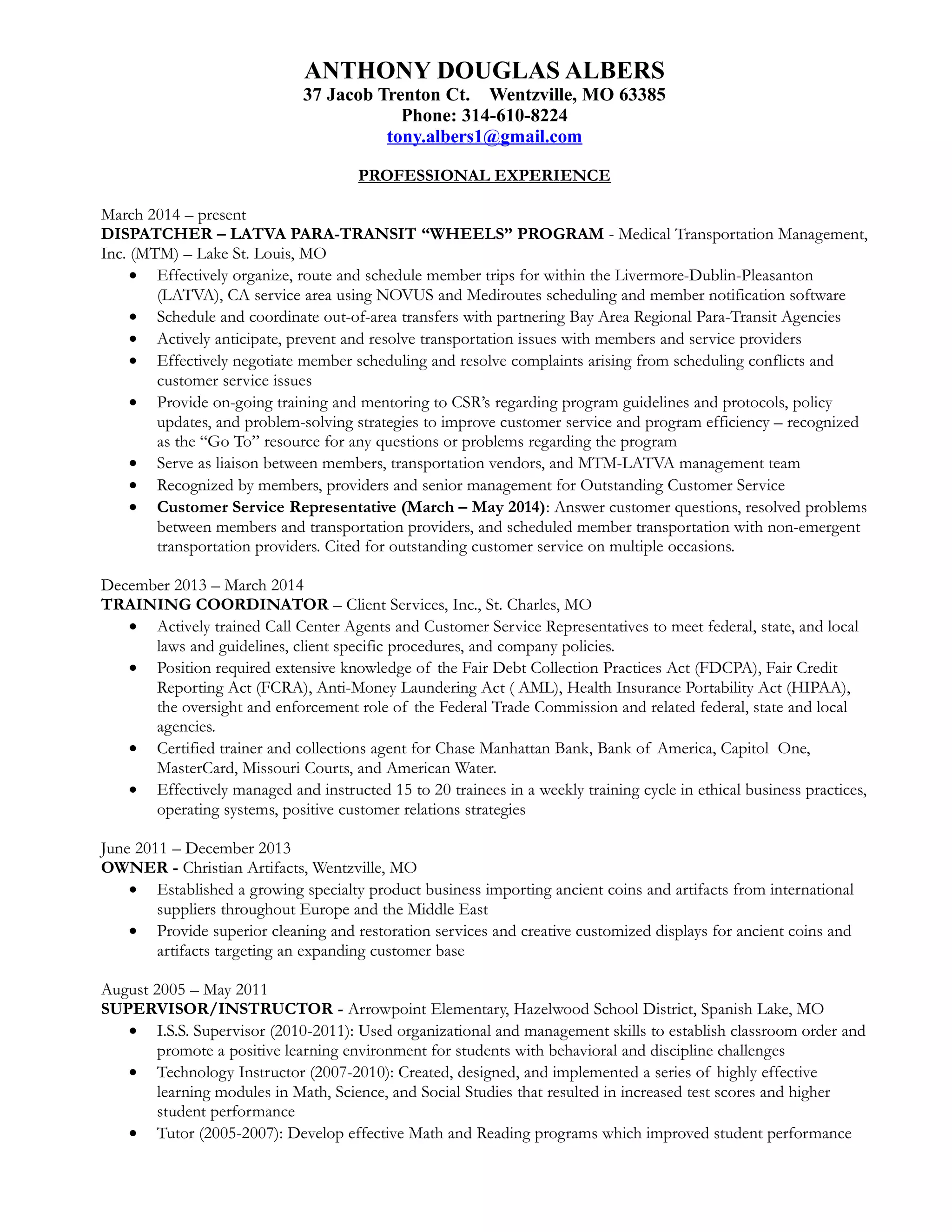 Tony-CV-shortA | PDF