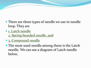 Needle Loop & Sinker Loop | PPTX