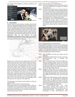 Application of Cartoon Like Effects to Actual Images | PDF