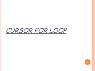 135 cursor for loop | PPT
