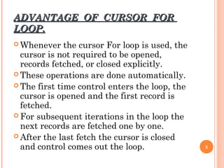 135 cursor for loop | PPT