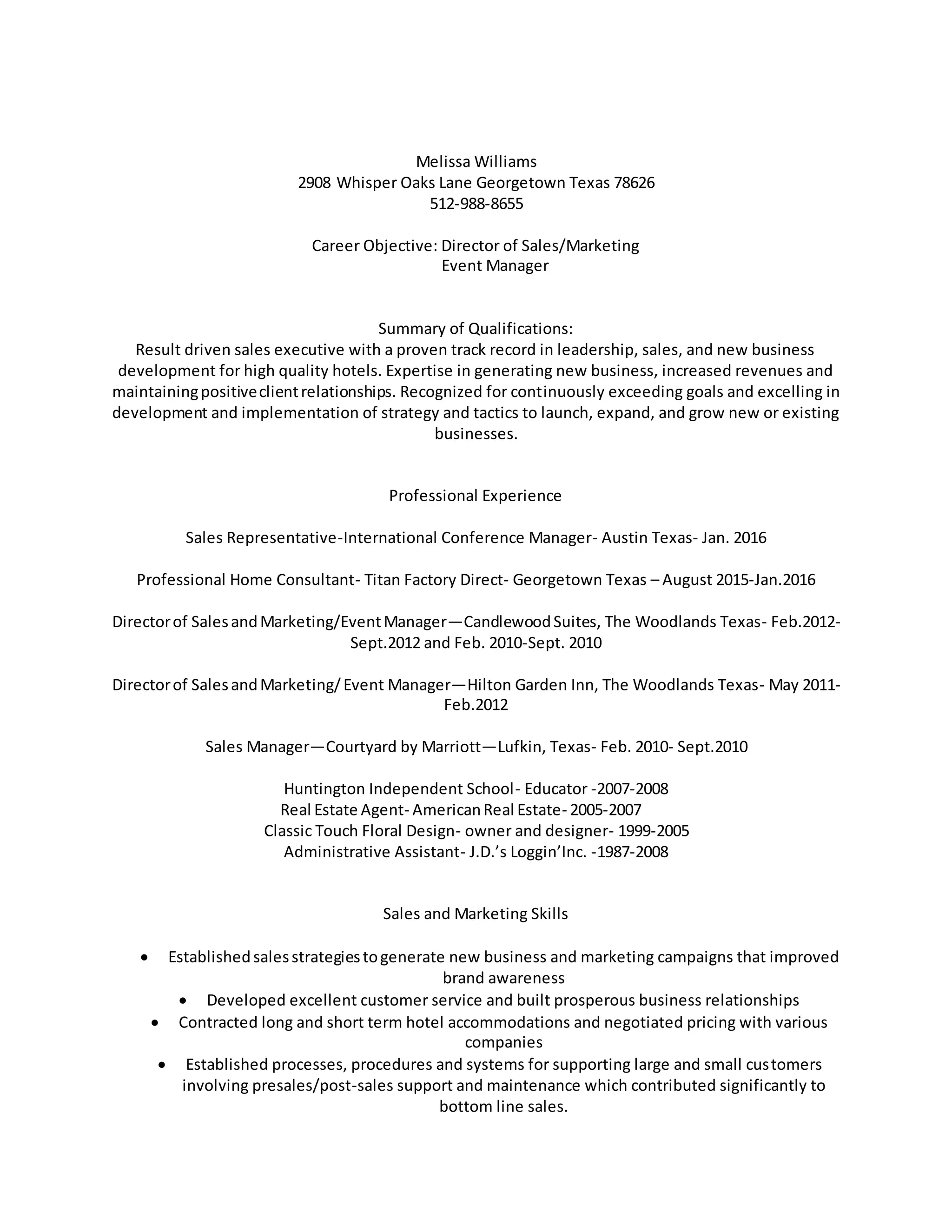 Melissa Resume 3 | DOCX