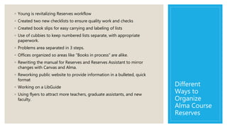 Course Reserves 2016-2017 | PPTX