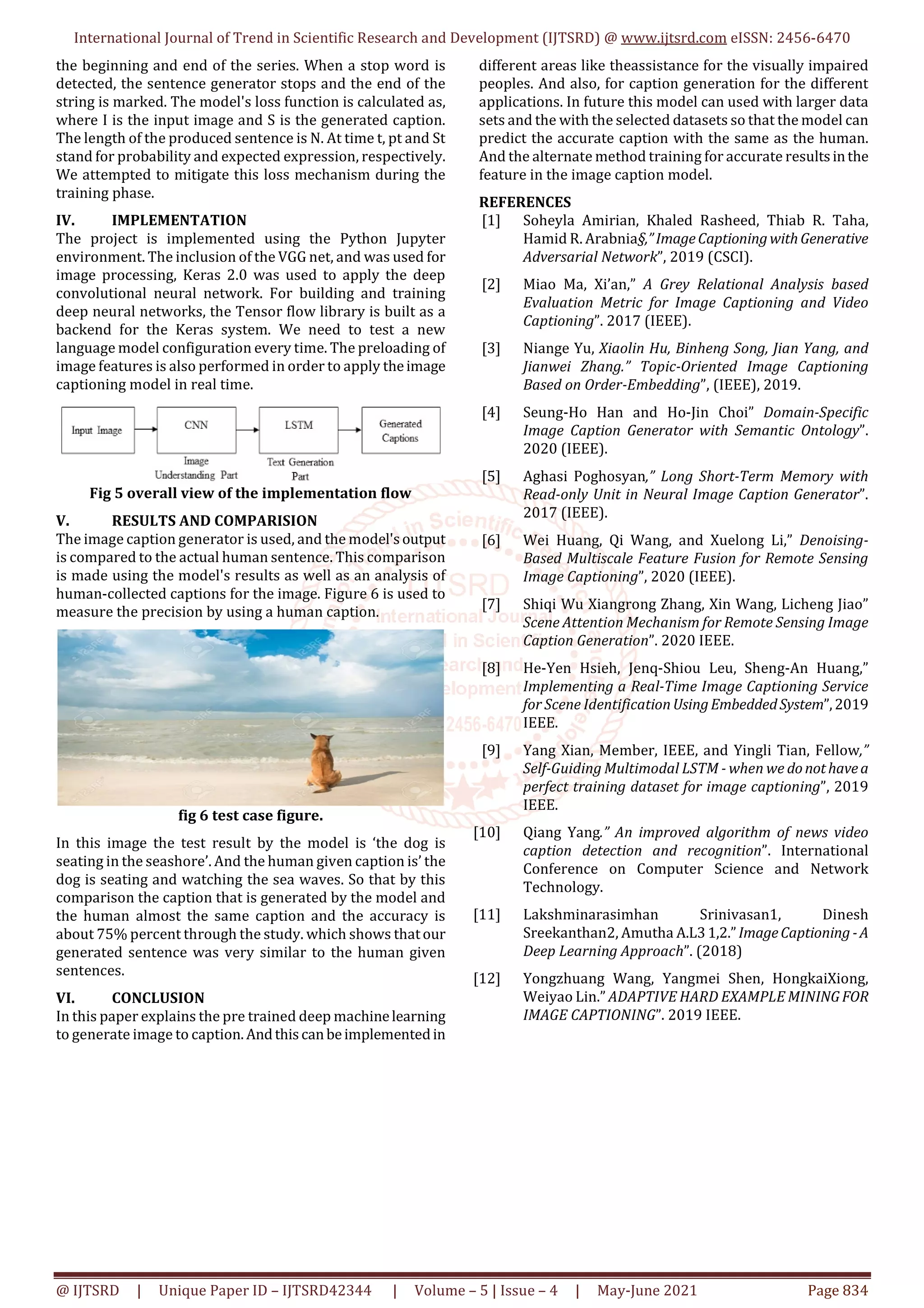 Image Captioning Generator using Deep Machine Learning | PDF