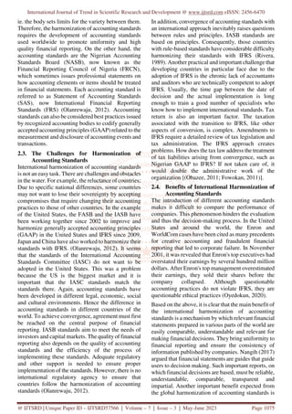 Need for Harmonization of International Accounting Standards | PDF