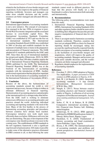 Need for Harmonization of International Accounting Standards | PDF