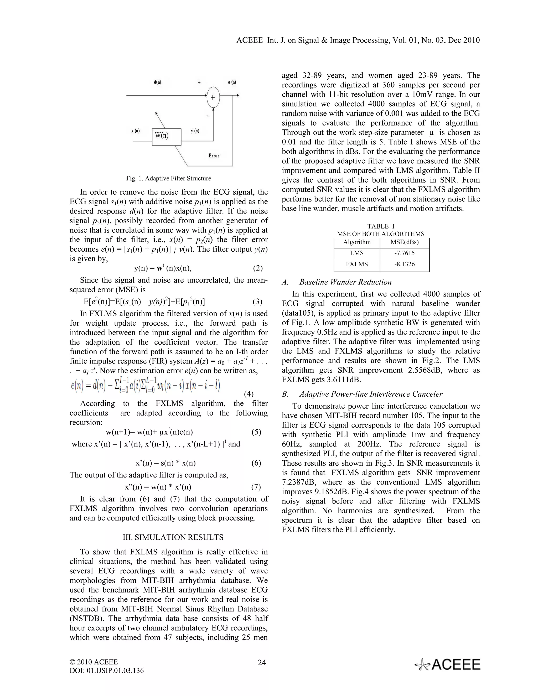 Filtering Electrocardiographic Signals Using Filtered X Lms Algorithm Pdf 