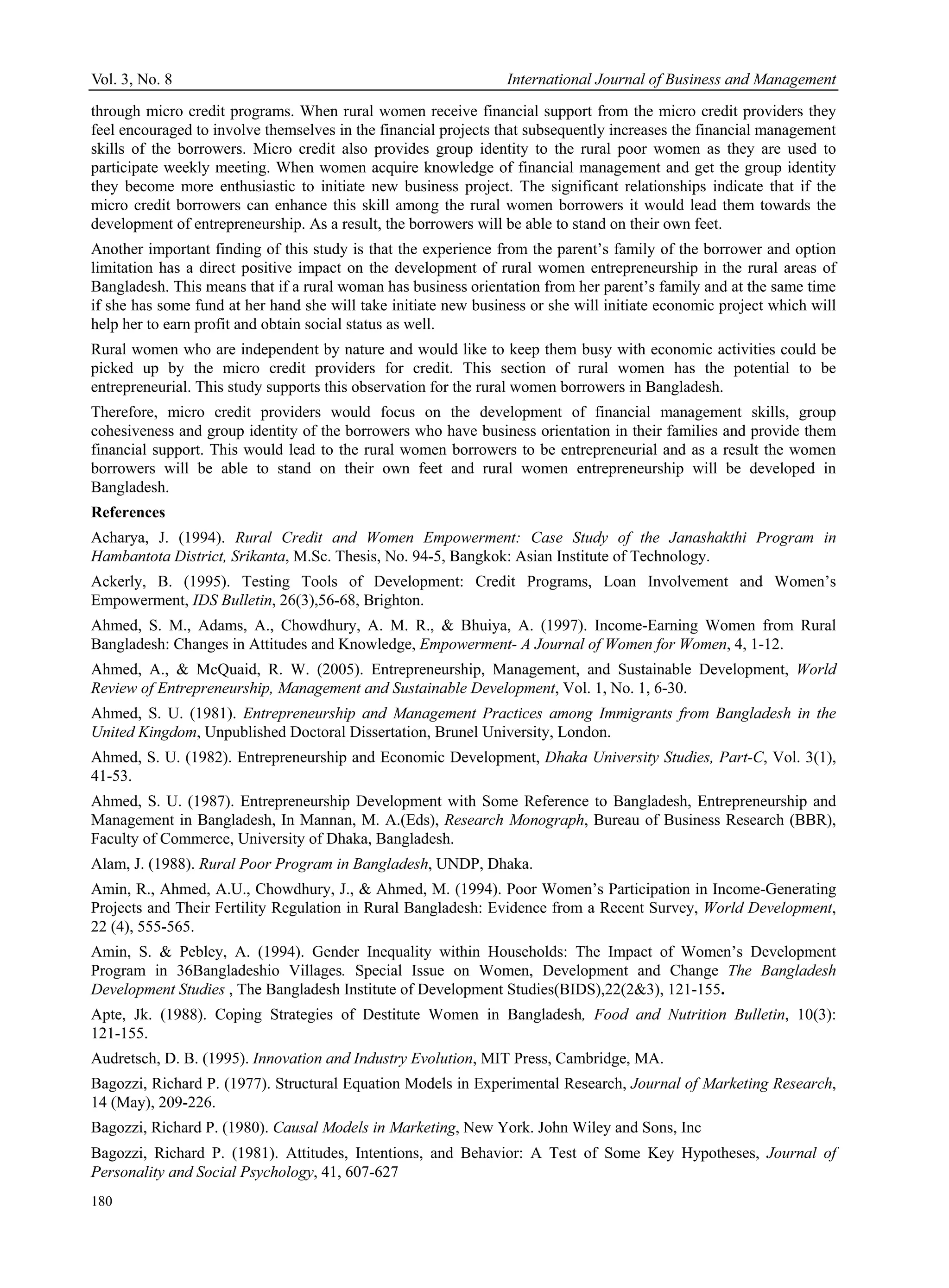 A Multivariate Model of Micro Credit and Rural Women Entrepreneurship ...