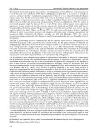 A Multivariate Model of Micro Credit and Rural Women Entrepreneurship ...