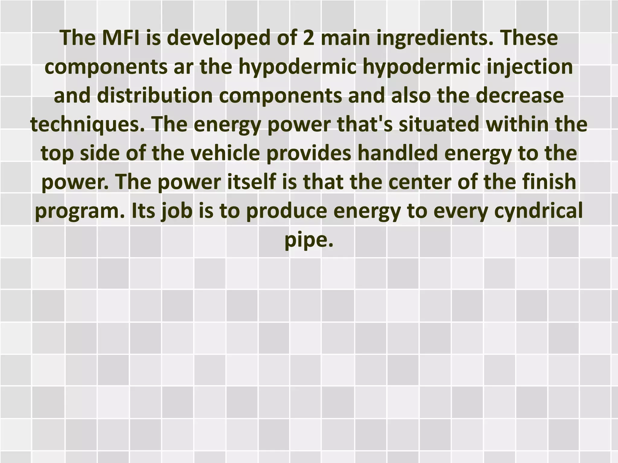 Understanding The Workings Of The Porsche 911 MFI | PPTX