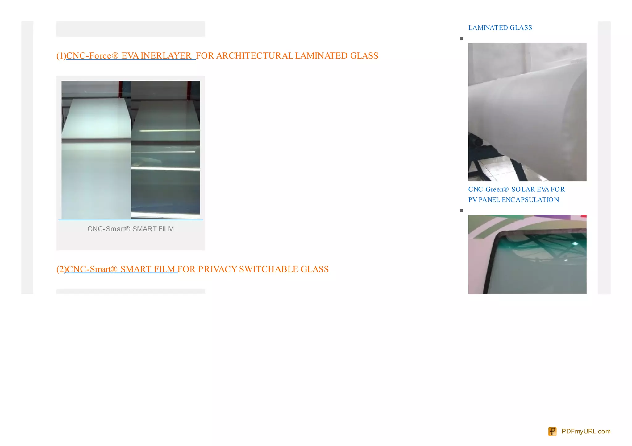 AUTO PVB SAFETY GLASS EVA SMART FILM | PPT