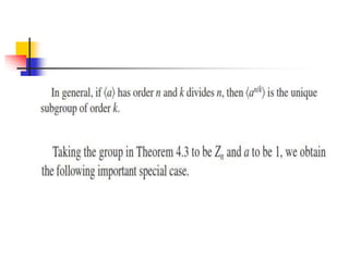 Cyclic Groups and Subgroups in abstract algebra.ppt