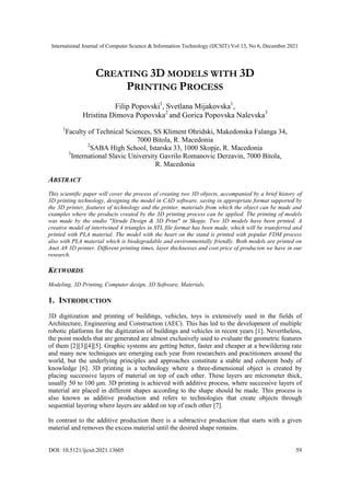 CREATING 3D MODELS WITH 3D PRINTING PROCESS | PDF