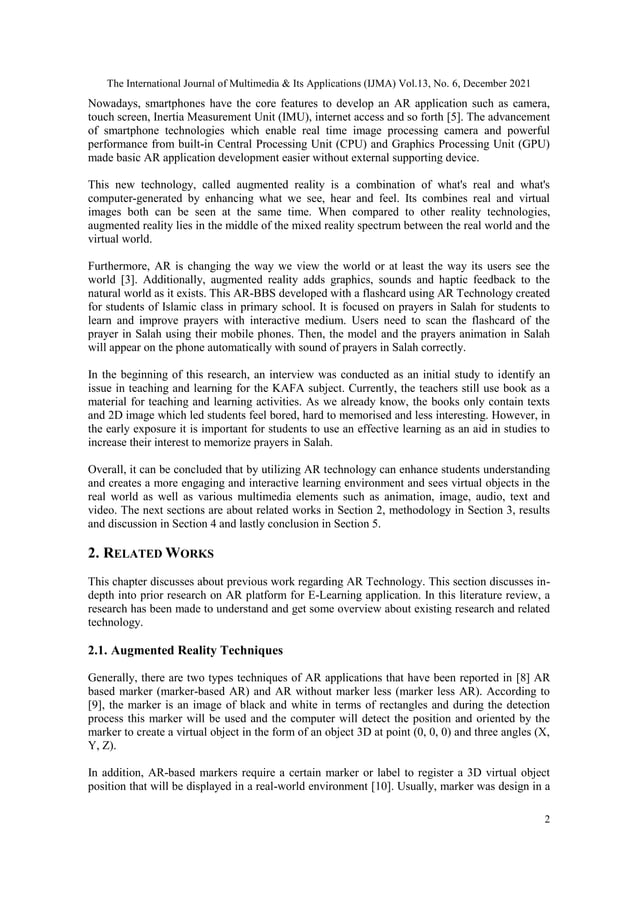 Mobile Augmented Reality Application for Primary School Education | PDF