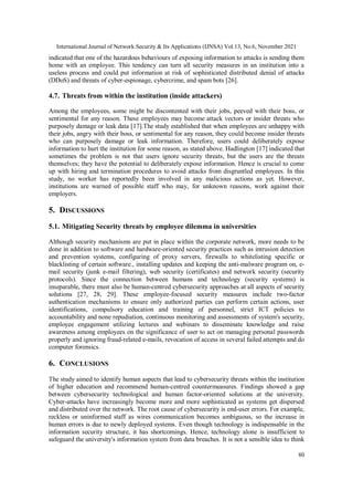 SYSTEM END-USER ACTIONS AS A THREAT TO INFORMATION SYSTEM SECURITY ...