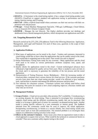 FROM THE ART OF SOFTWARE TESTING TO TEST-AS-A-SERVICE IN CLOUD ...