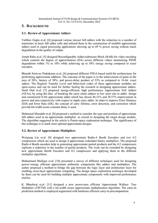 Approximate Arithmetic Circuit Design For Error Resilient Applications Pdf