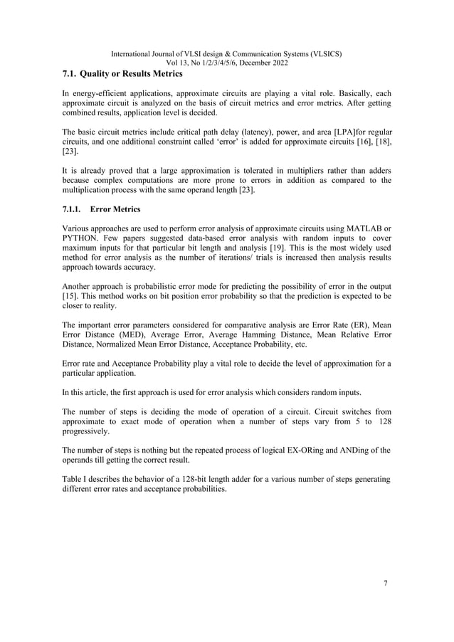 Approximate Arithmetic Circuit Design For Error Resilient Applications Pdf