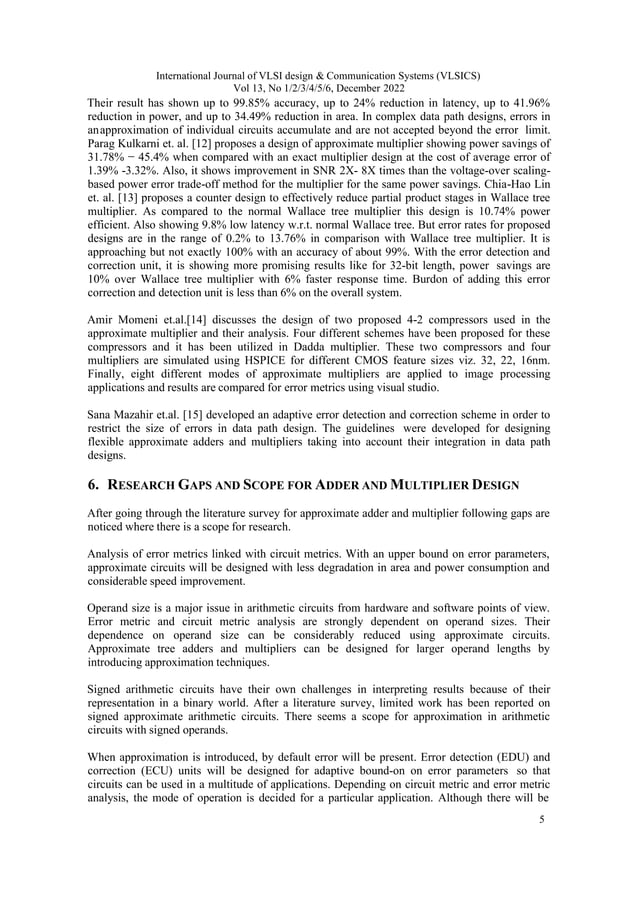 APPROXIMATE ARITHMETIC CIRCUIT DESIGN FOR ERROR RESILIENT APPLICATIONS | PDF