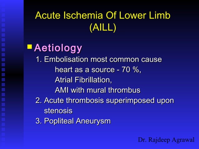 1362466100 acute ischaemia of lower limb | PPT