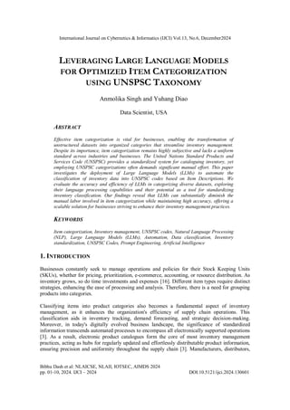 Leveraging Large Language Models For Optimized Item Categorization ...