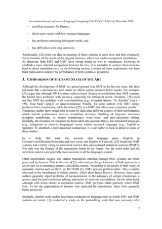 NEURAL AND STATISTICAL MACHINE TRANSLATION: CONFRONTING THE STATE OF THE ART | PDF