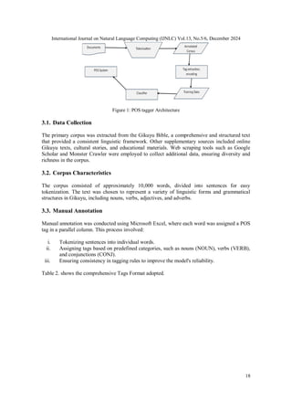 DATA-DRIVEN PART-OF-SPEECH TAGGING FOR THE GIKUYU LANGUAGE: DEVELOPMENT, CHALLENGES AND ...