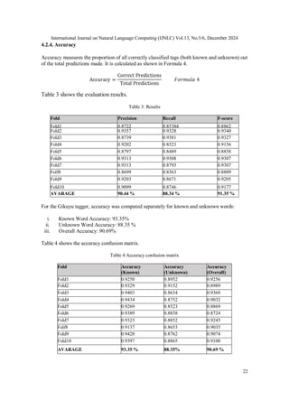 DATA-DRIVEN PART-OF-SPEECH TAGGING FOR THE GIKUYU LANGUAGE: DEVELOPMENT, CHALLENGES AND ...