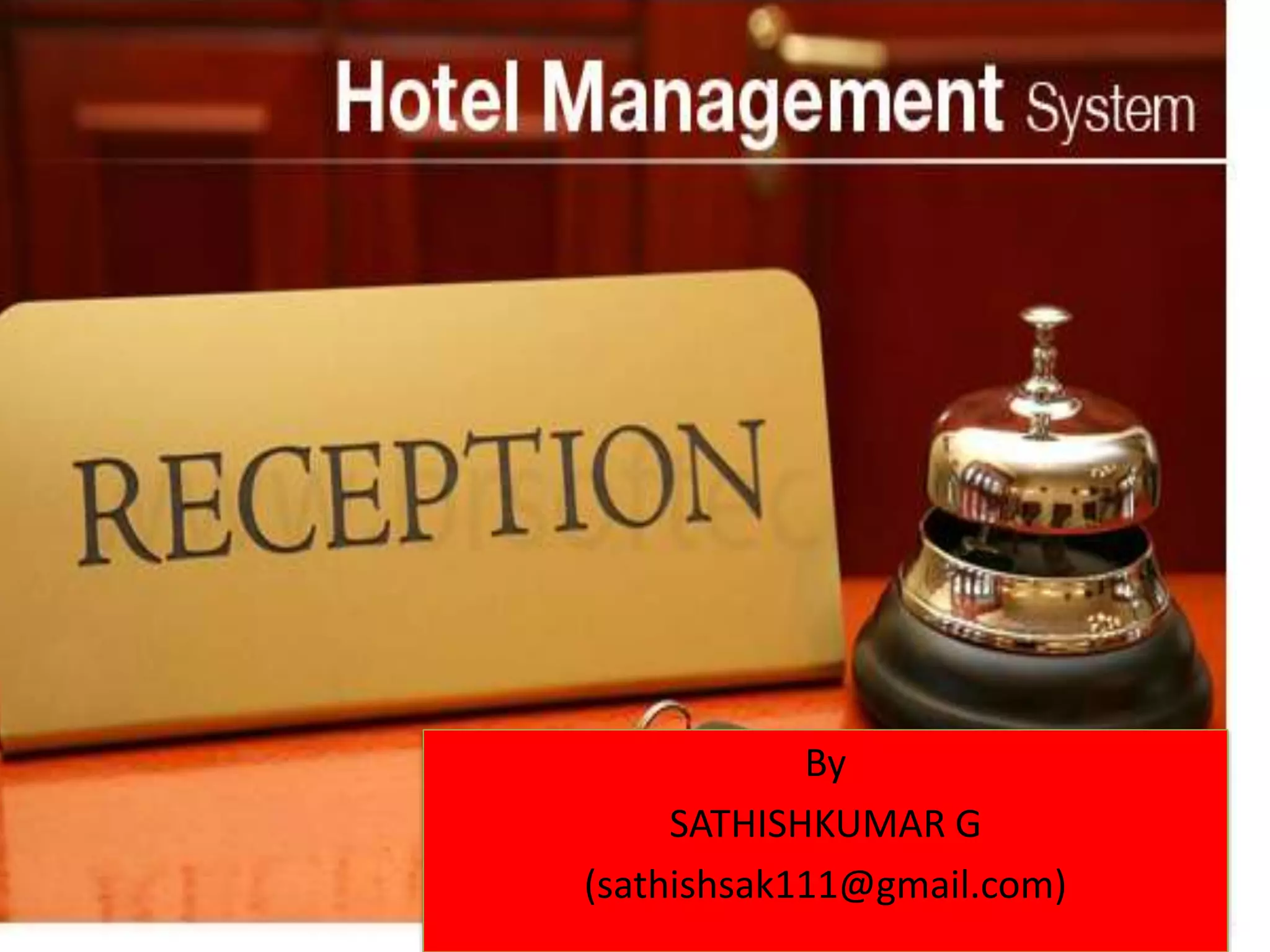 HOTEL MANAGEMENT SYSTEM | PPT