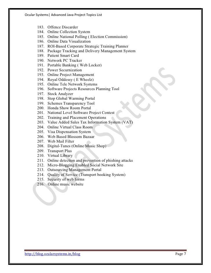 Advanced java applications projects OcularSystems in advanced-java-applications-projects-ocularsystems-in