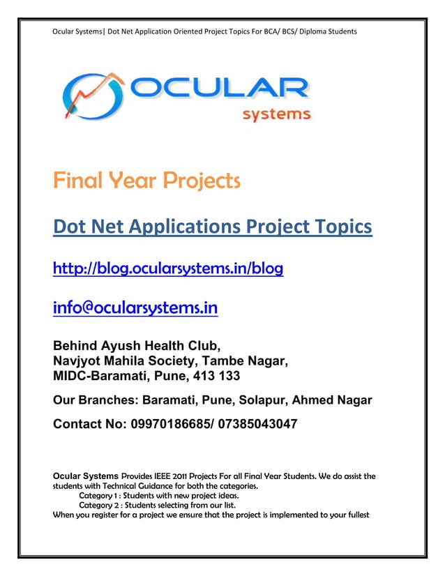 dotnet-applications-projects-BCA-BCS-Diploma | PDF
