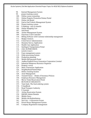 dotnet-applications-projects-BCA-BCS-Diploma | PDF