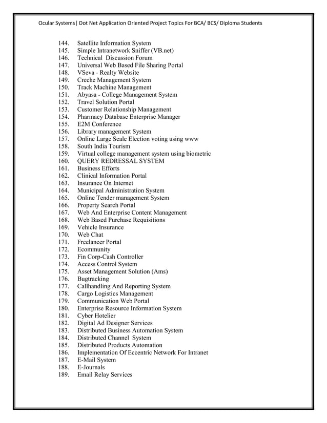 dotnet-applications-projects-BCA-BCS-Diploma | PDF