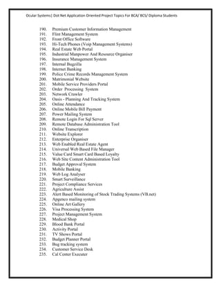 dotnet-applications-projects-BCA-BCS-Diploma | PDF