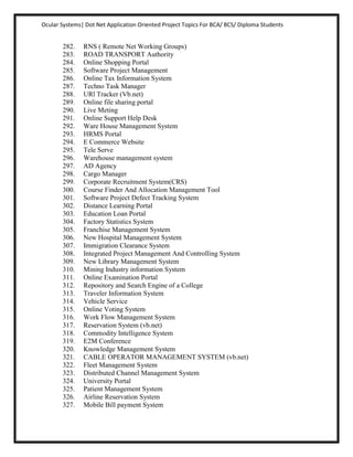dotnet-applications-projects-BCA-BCS-Diploma | PDF
