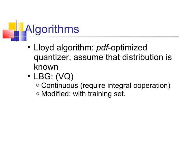 vector QUANTIZATION | PPT | Programming Languages | Computing