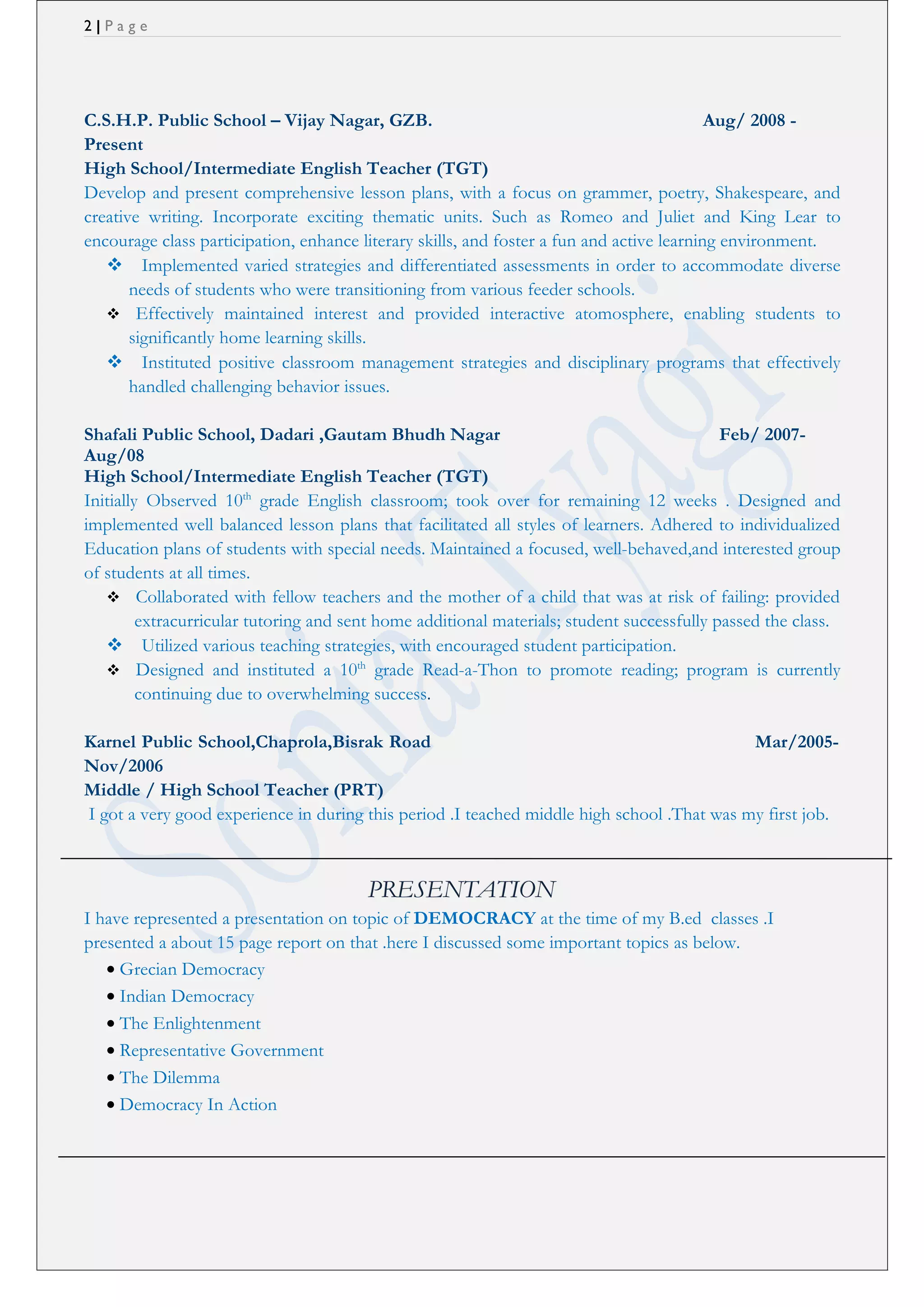 sonia resume | PDF