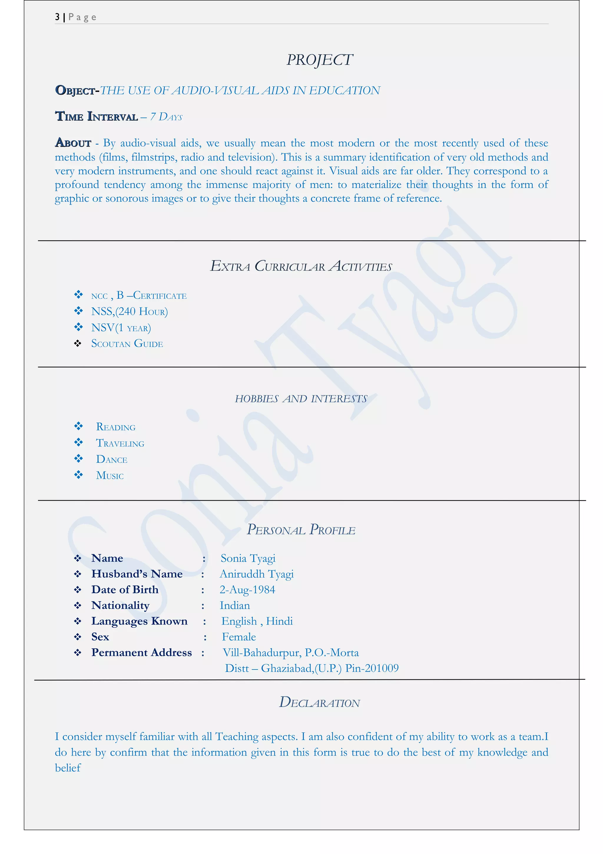 sonia resume | PDF