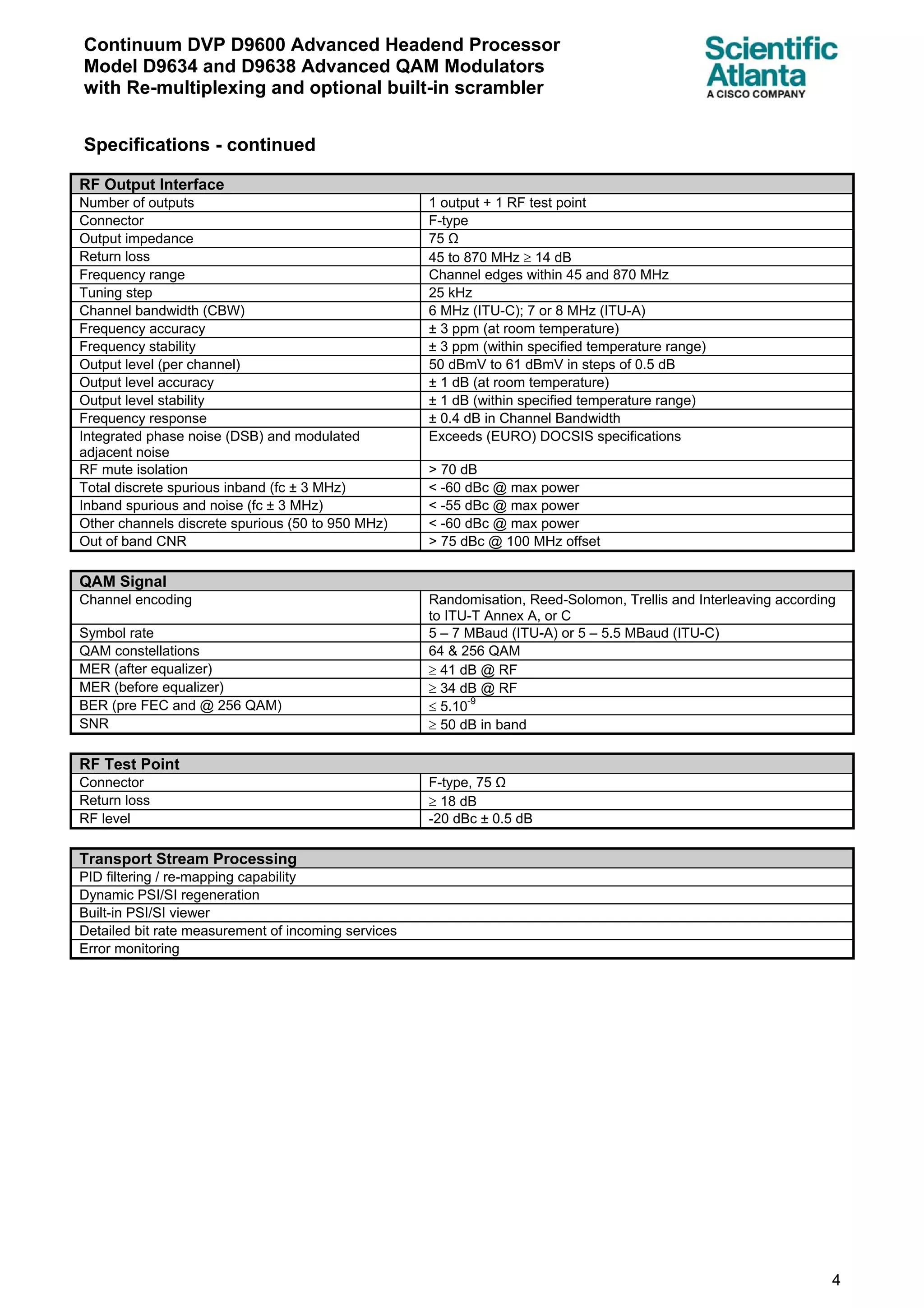 D9600 advanced headend processor | PDF | Digital Audio | Computer ...