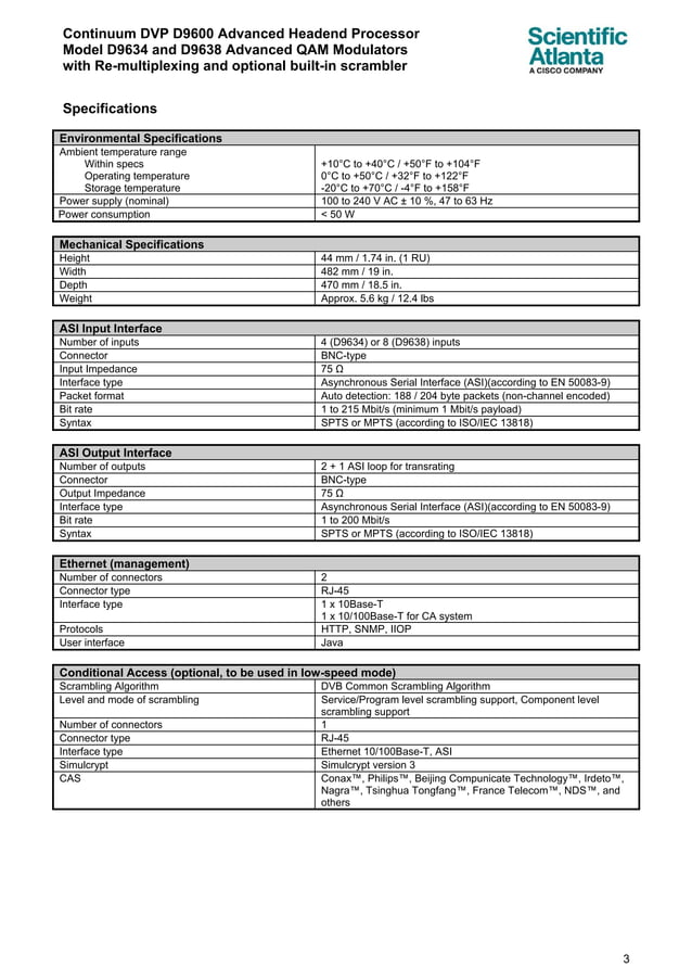 D9600 advanced headend processor | PDF | Digital Audio | Computer ...